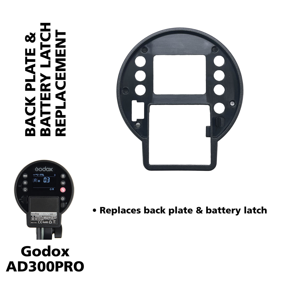 AD300Pro Back Plate and Battery Latch Replacement – MoLight